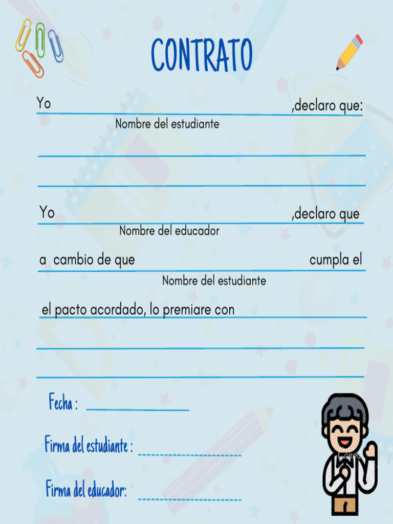 Contrato Conductual para Estudiantes | PDF