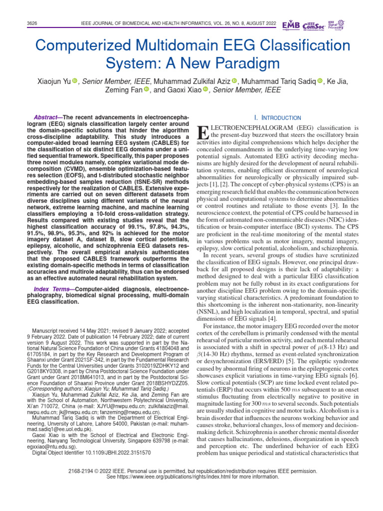 Computerized Multidomain EEG Classification System A New Paradigm | PDF | Electroencephalography ...