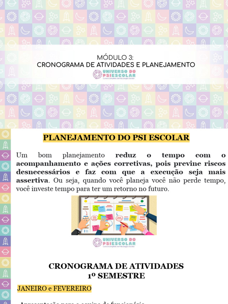 Mod 3. Cronograma de Atividades e Planejamento (2) | PDF