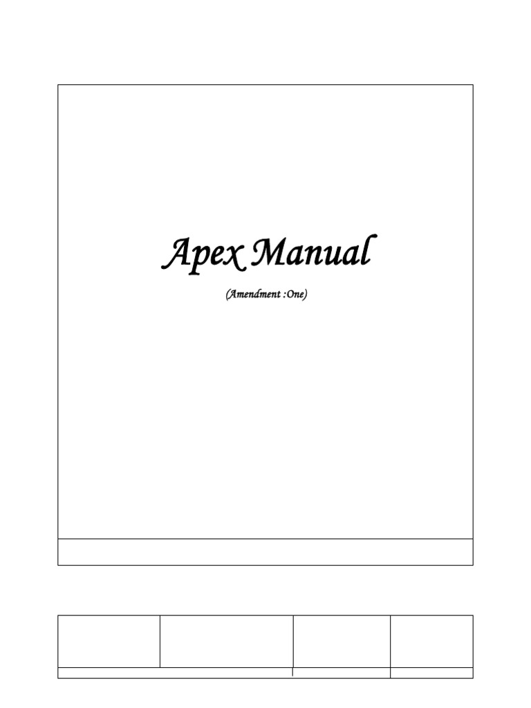 Apex Manual For 9001 2008 | PDF | Quality Management System | Quality ...