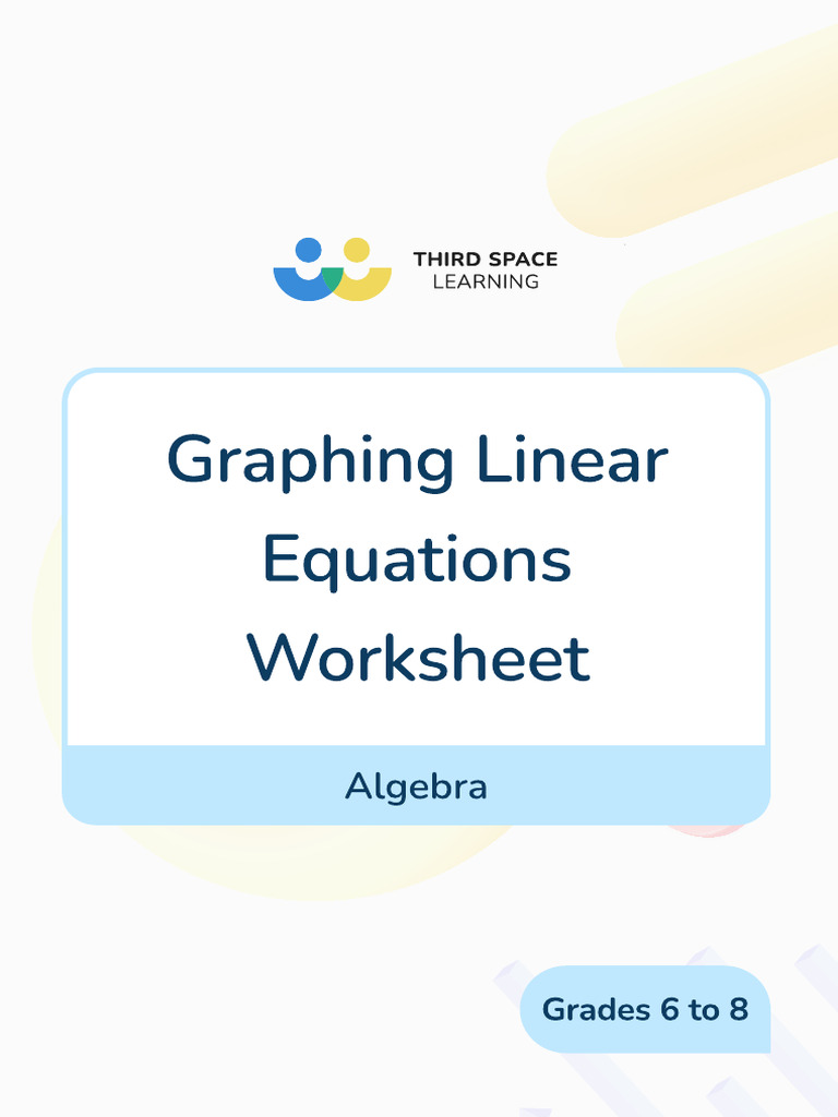 Graphing Linear Equations Worksheet | PDF | Derivative | Equations