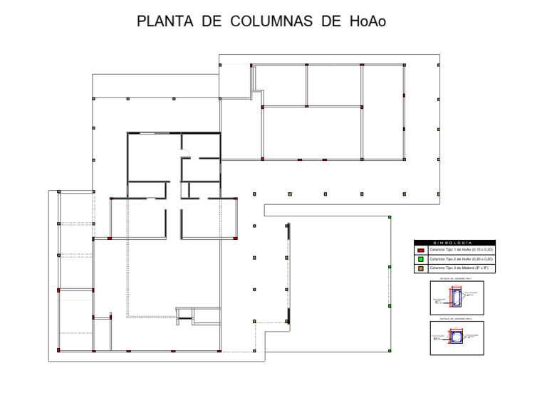 Planta y Detalle de Columnas | PDF