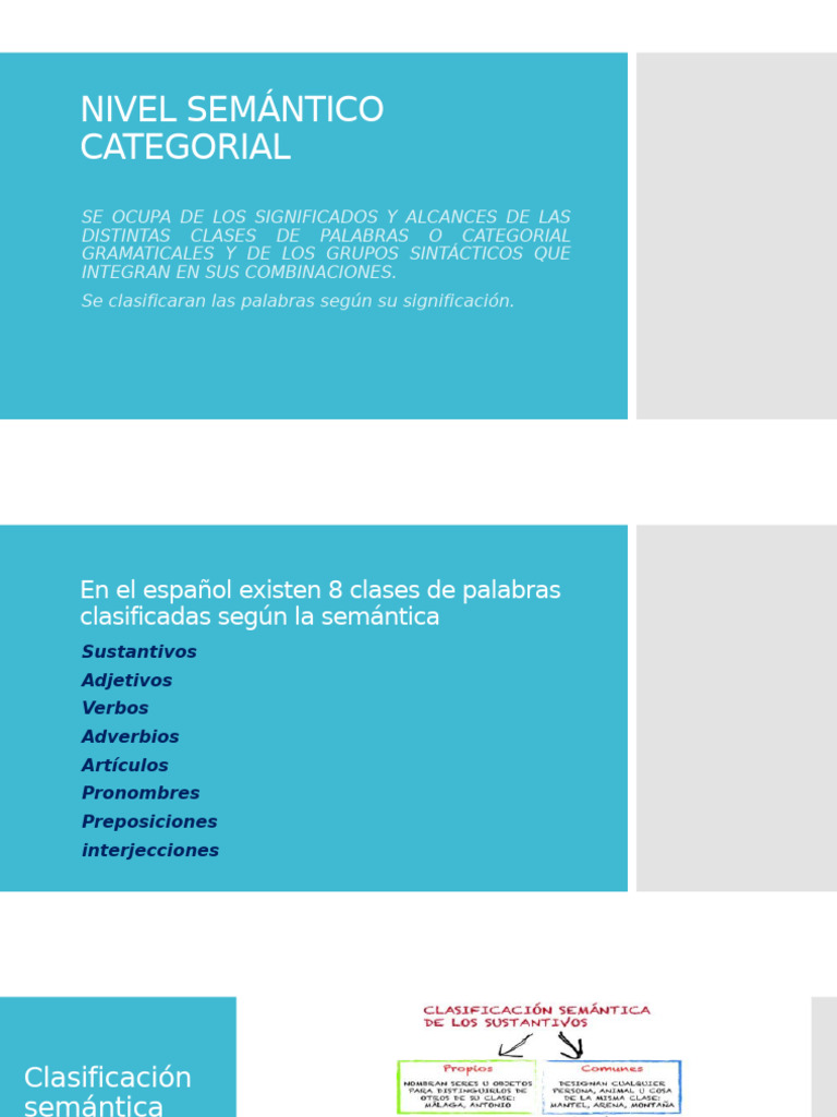 Nivel Semántico Categorial | PDF