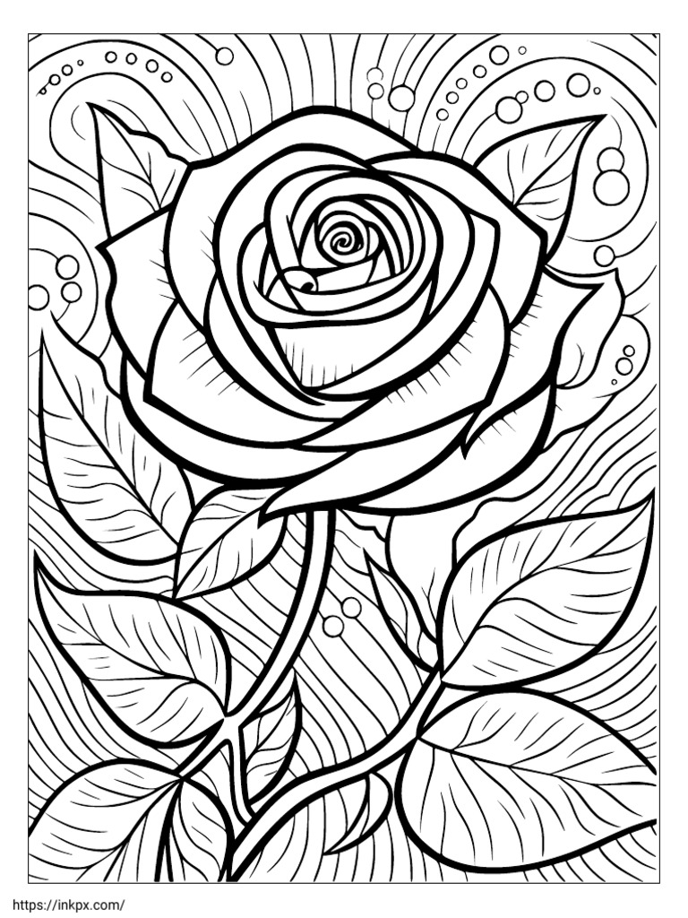 Rose Coloring Usletter | PDF