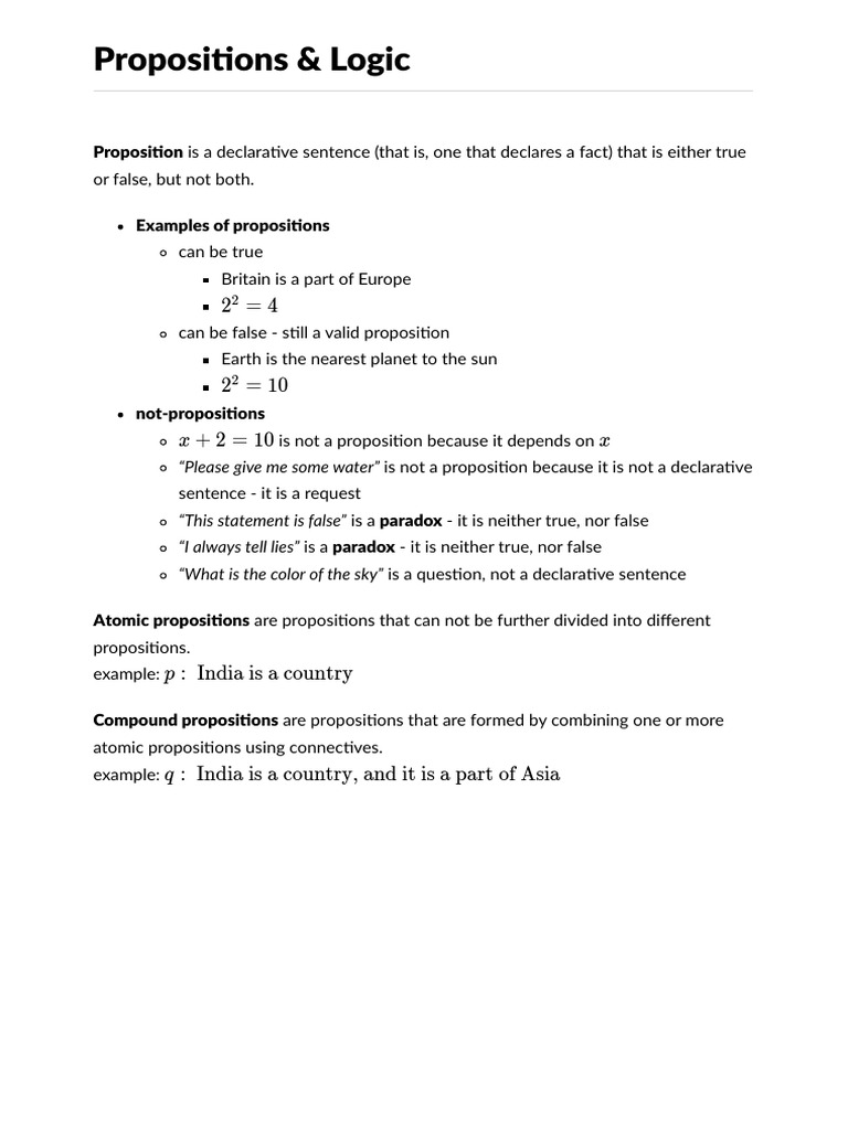 Logic, Proofs, Sequences, Graphs, Trees-1 | PDF | Proposition | Mathematical Logic