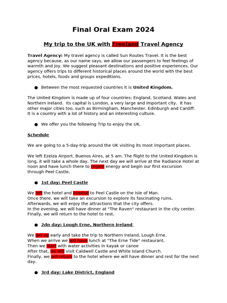 Final Oral Exam 2024 | PDF | United Kingdom