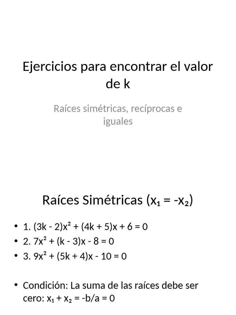 Ejercicios K | PDF
