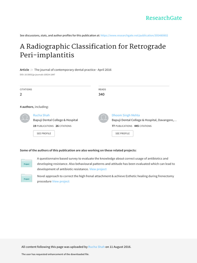 A_Radiographic_Classification_for_Retrograde | PDF | Periodontology ...