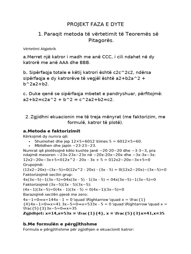 Projekt Faza e Dyte | PDF