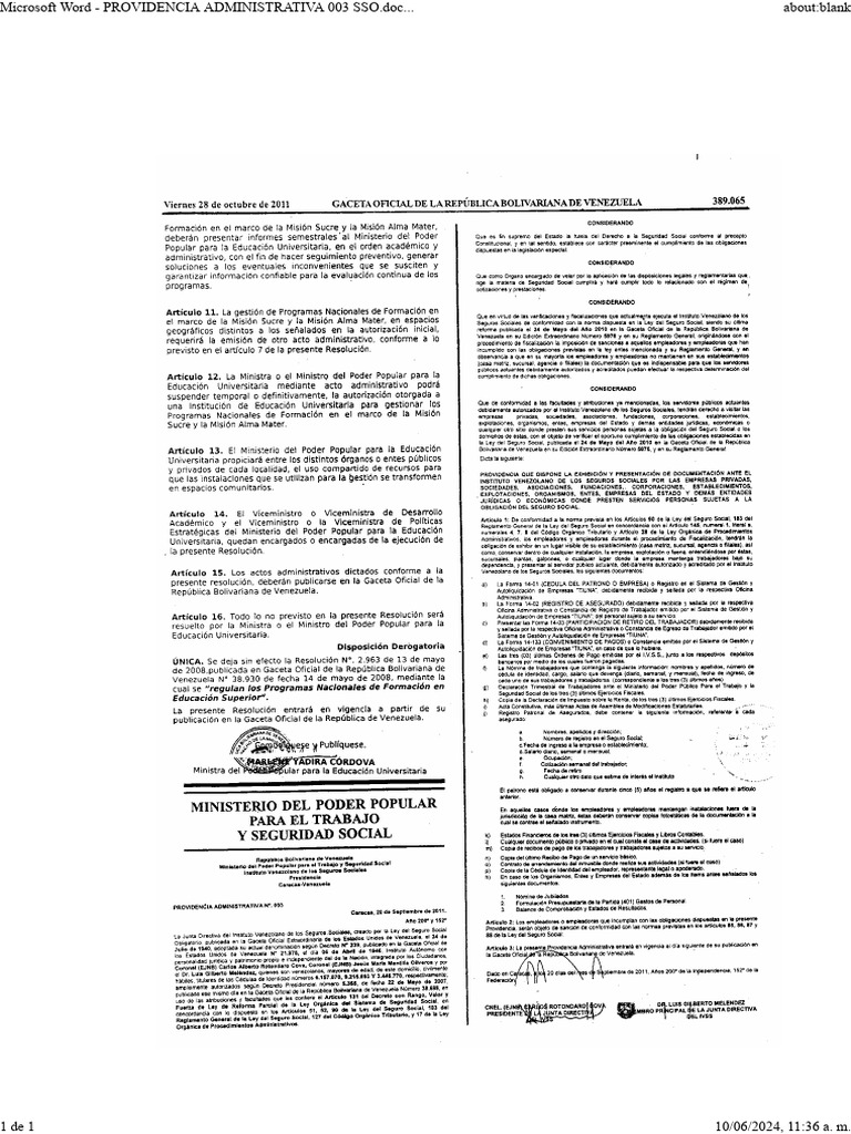 Providencia 003 Ivss | PDF