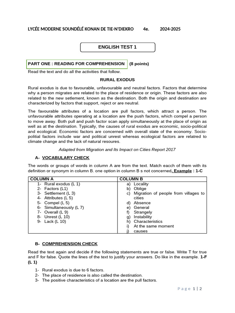Understanding Rural Exodus Factors | PDF | Human Migration | Linguistics