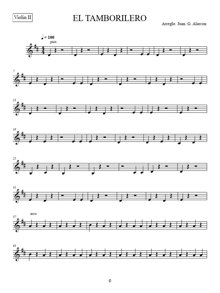 El tamborilero - Violin II | PDF