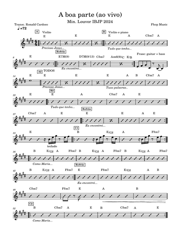 A Boa Parte (Base) - Fhop | PDF | Guitar Family Instruments | Irish ...