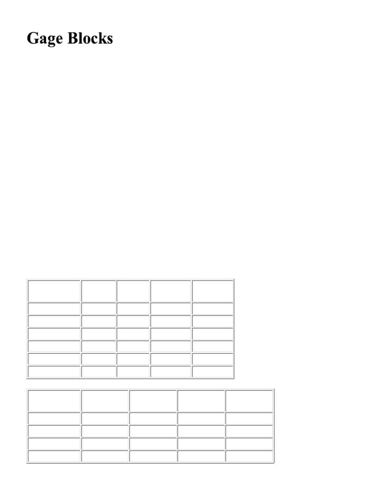 Gage Block Tolerances B89!1!9 | PDF | Mechanical Engineering | Materials