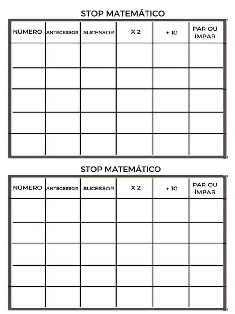 Stop Matemático | PDF