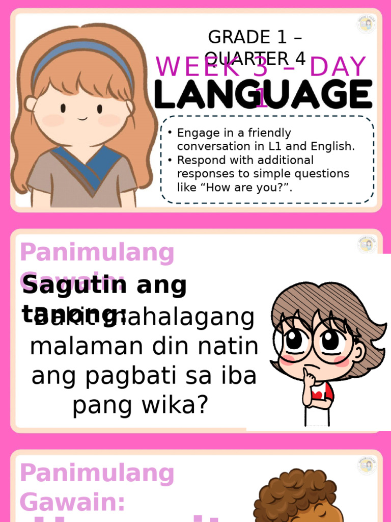 Grade 1 Q4 Language Week 3 | PDF