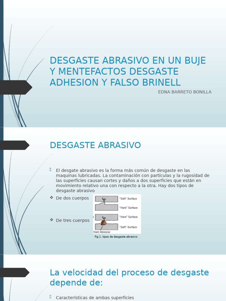 Desgaste Abrasivo en Bujes y Maquinaria | PDF | Física Aplicada e ...