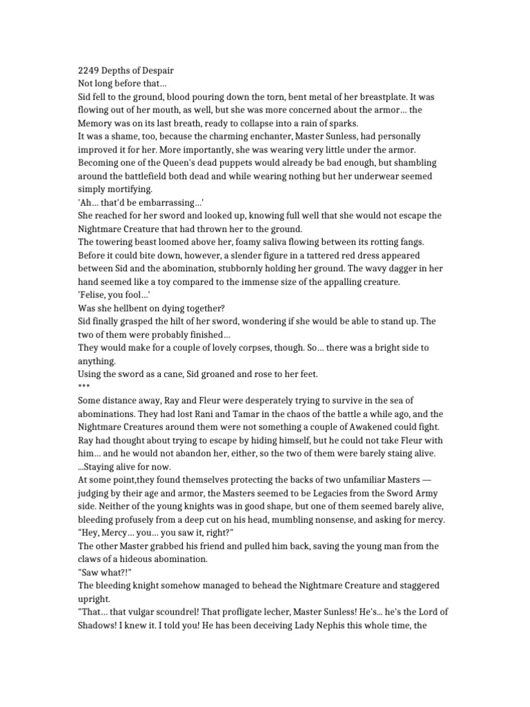2249 Depths of Despair | PDF