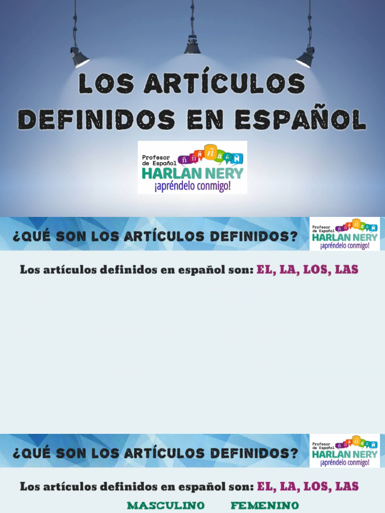 Artículos Definidos | PDF