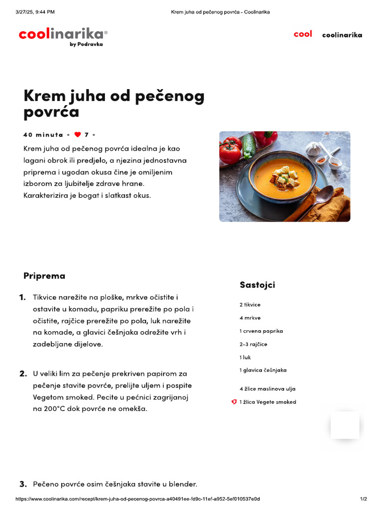 06 - Krem Supa Od Povrca | PDF