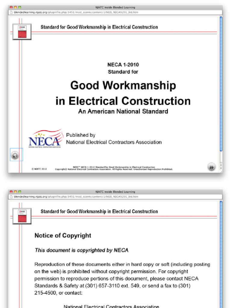 1 NEIS NECA 1 Standard For Good Workmanship in Electrical Construction ...