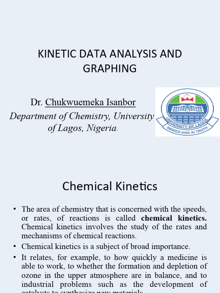 Kinetic Data Analysis and Graphing | PDF | Chemical Kinetics | Chemical ...
