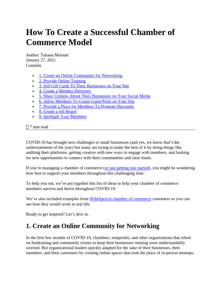 Successful Chamber of Commerce Strategies | PDF | Human Communication