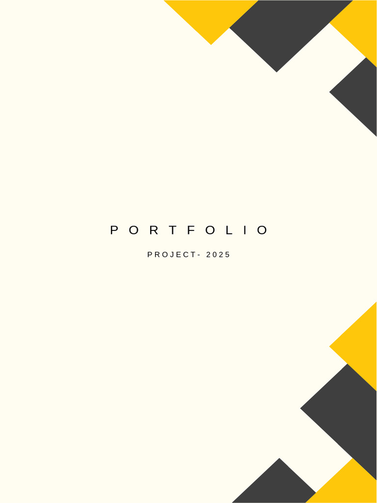 Yellow Modern Portfolio Cover A4 Document PDF | PDF