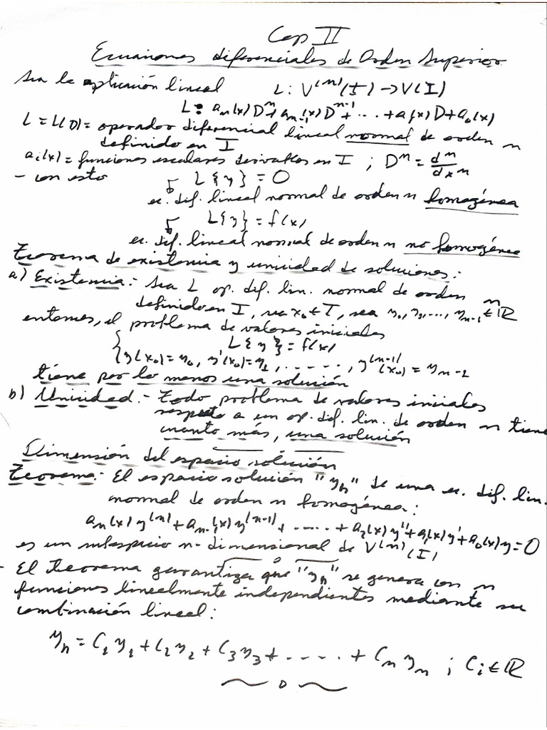 Mat 207 G Clase 13 Orden Superior | PDF