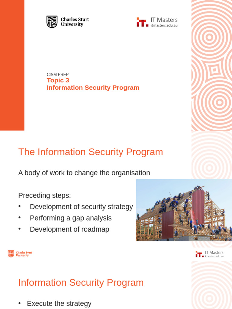Topic 3 Information Security Program Development And Management Pdf Security Computer