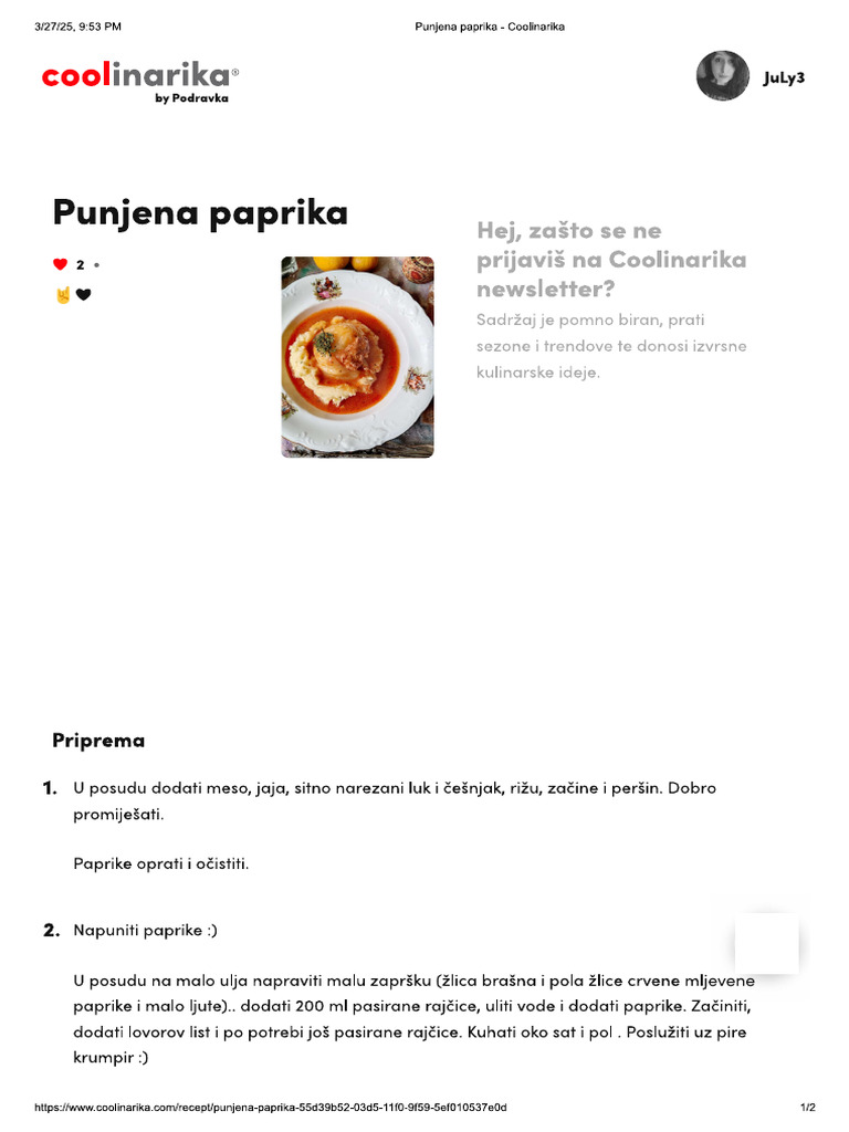 02 - Punjena Paprika | PDF