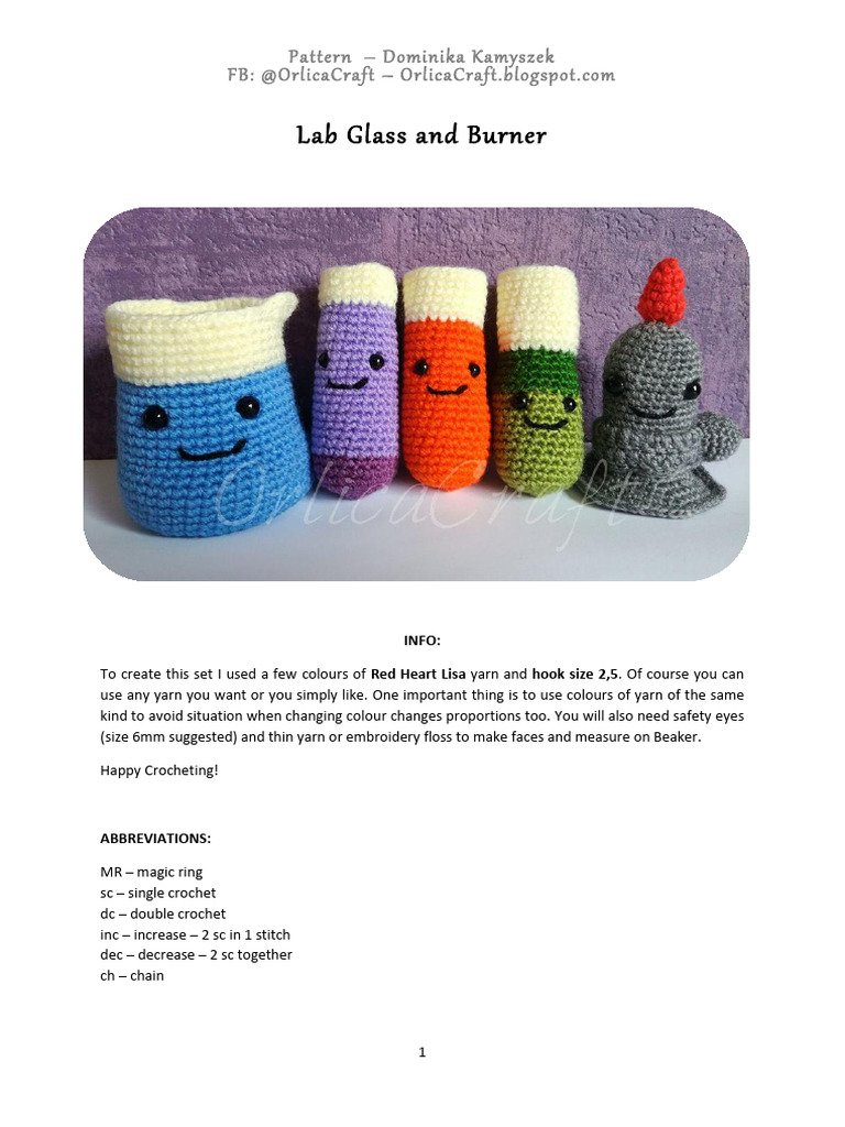 Crochet Lab Set Pattern Guide | PDF | Embroidery | Crochet