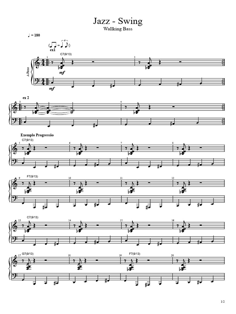 Jazz Swing - Exemplo Rítmico | PDF