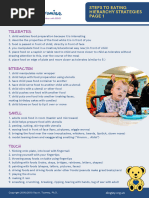 SOS Steps To Eating Info Packet Final | PDF | Foods | Meal