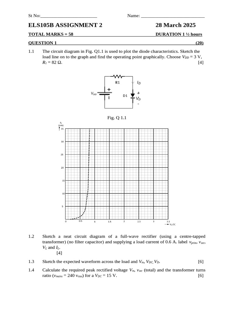 ASSIGNMENT-2-28 March-2025 | PDF | Rectifier | Electrical Engineering