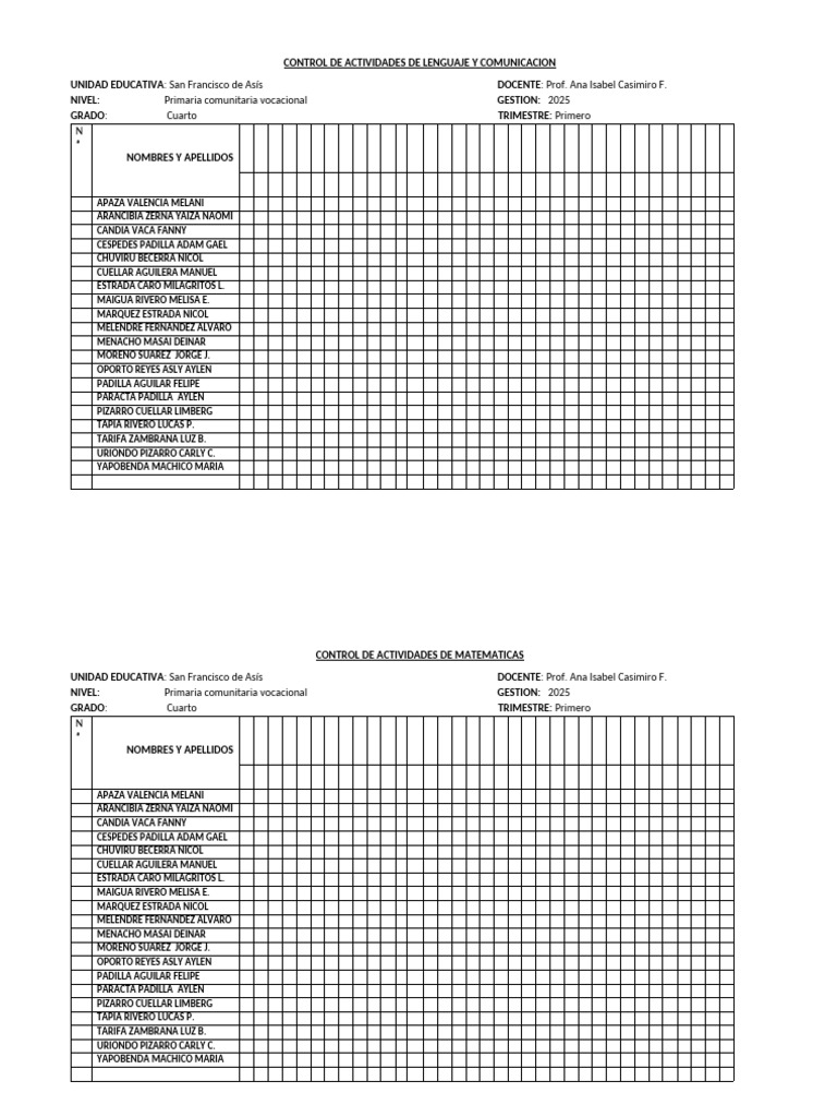Actividades de Cuarto de Primaria | PDF