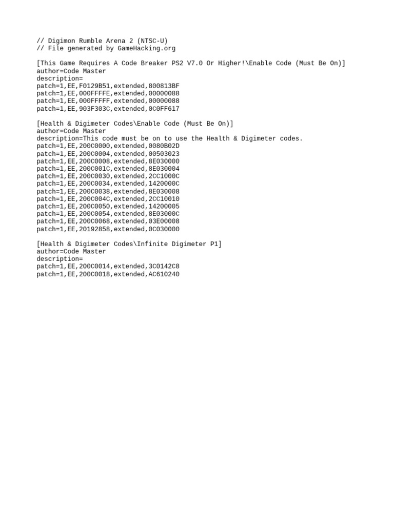 Digimon Rumble Arena 2 (NTSC-U) | PDF