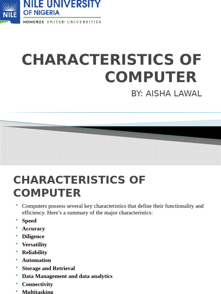 Characteristics of Computer Week 4 | PDF | Computer Data Storage ...