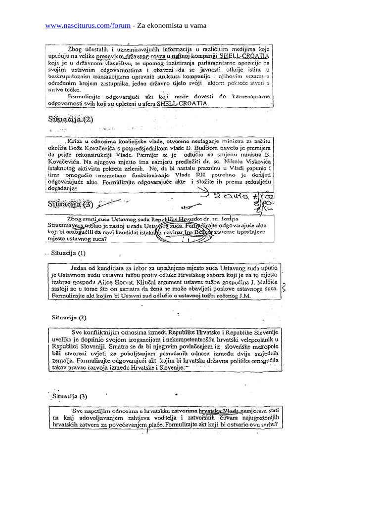 Ustavno Pravo Primjeri Sa Ispita | PDF