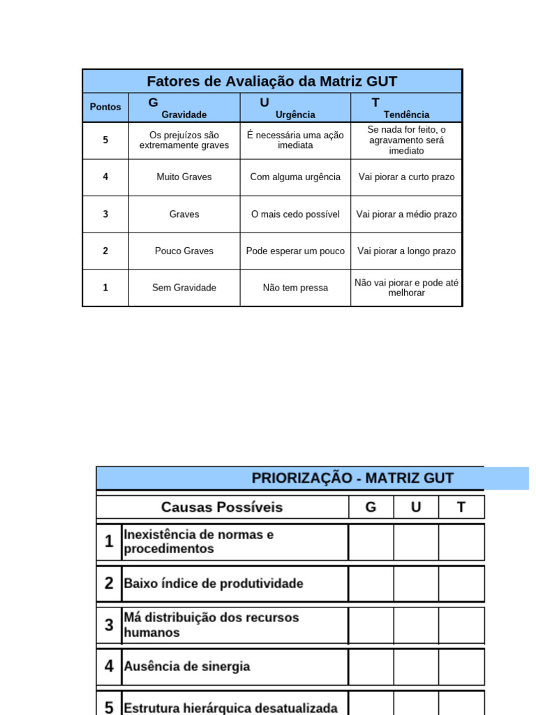 Matriz GUT | PDF