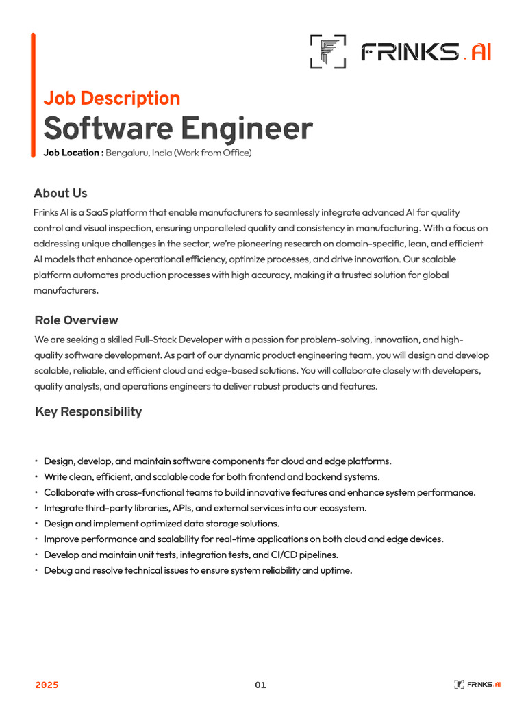Software Engineer JD (2) | PDF | Cloud Computing | Software Development
