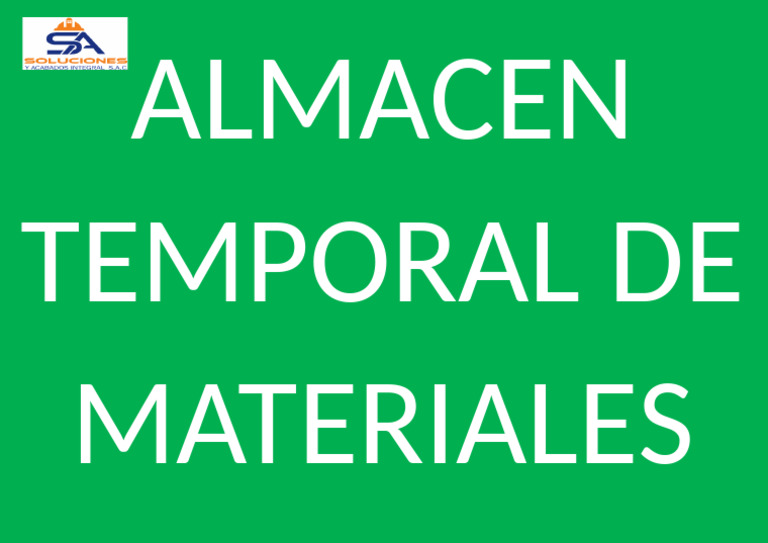 Almacén Temporal de Materiales | PDF