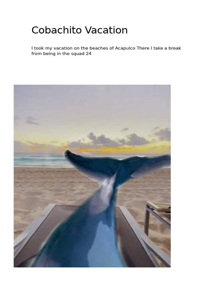 Vacaciones de Cobachito | PDF