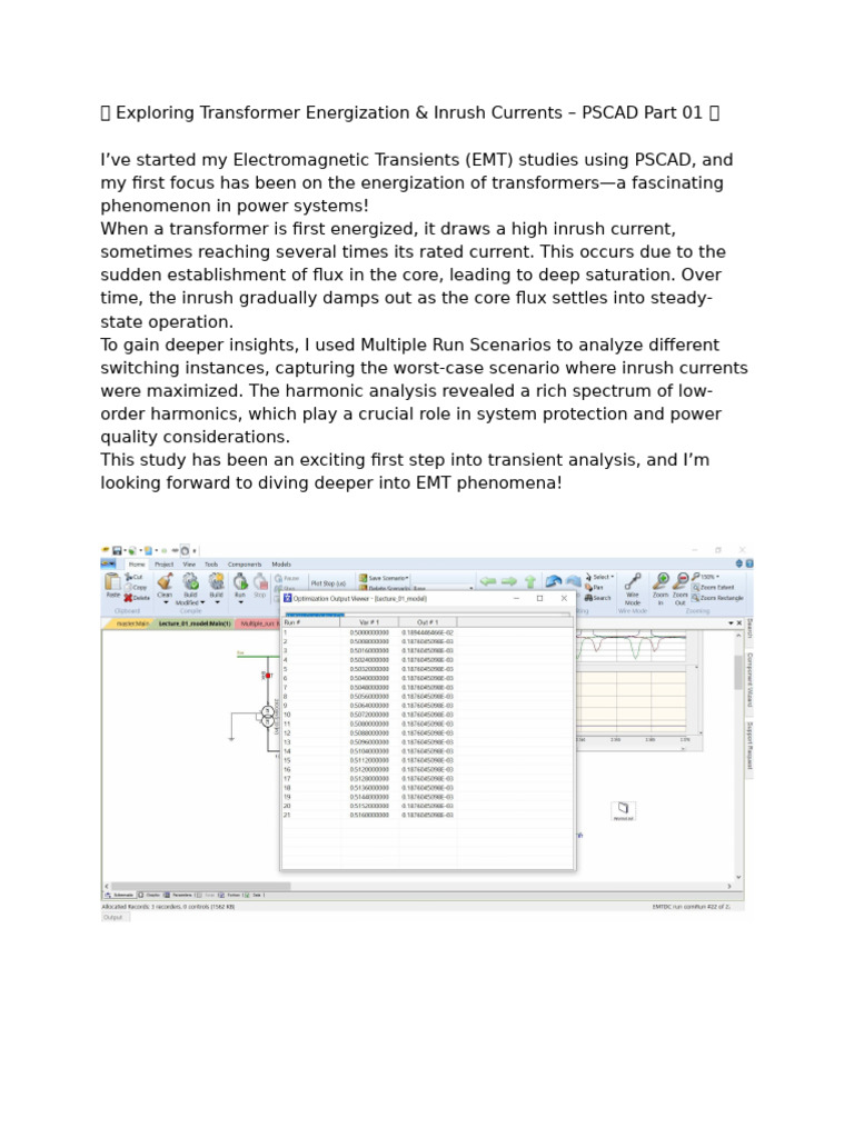 Transformer Energization Insights in PSCAD | PDF