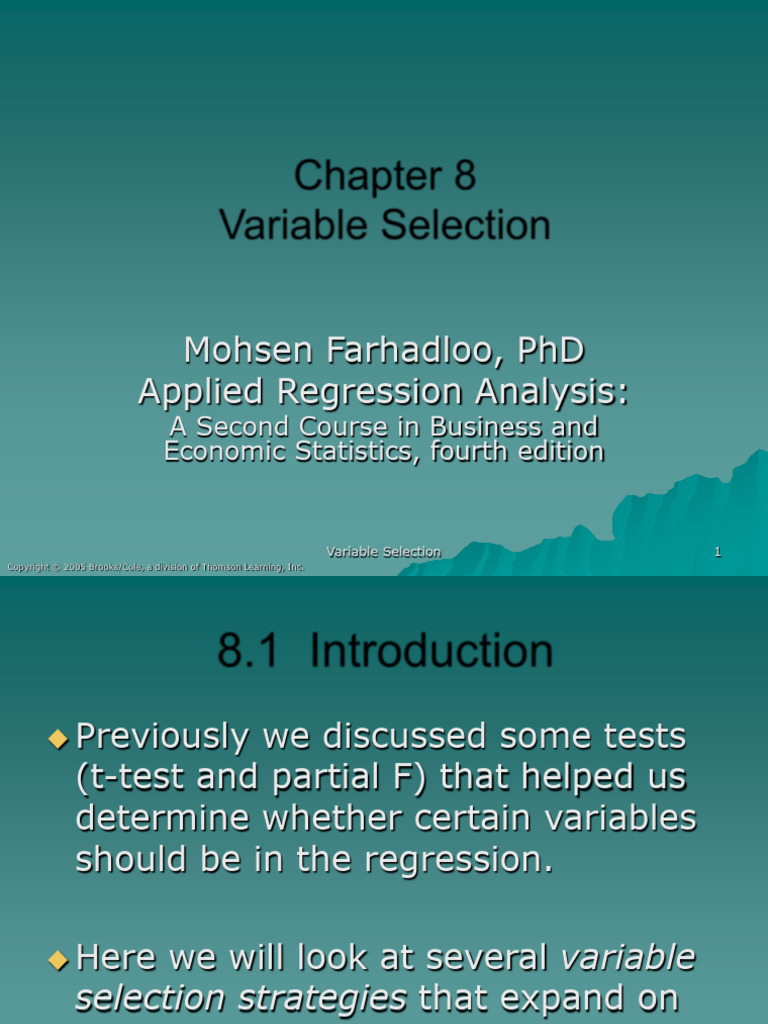 Ch08 MF | PDF | Regression Analysis | Dependent And Independent Variables