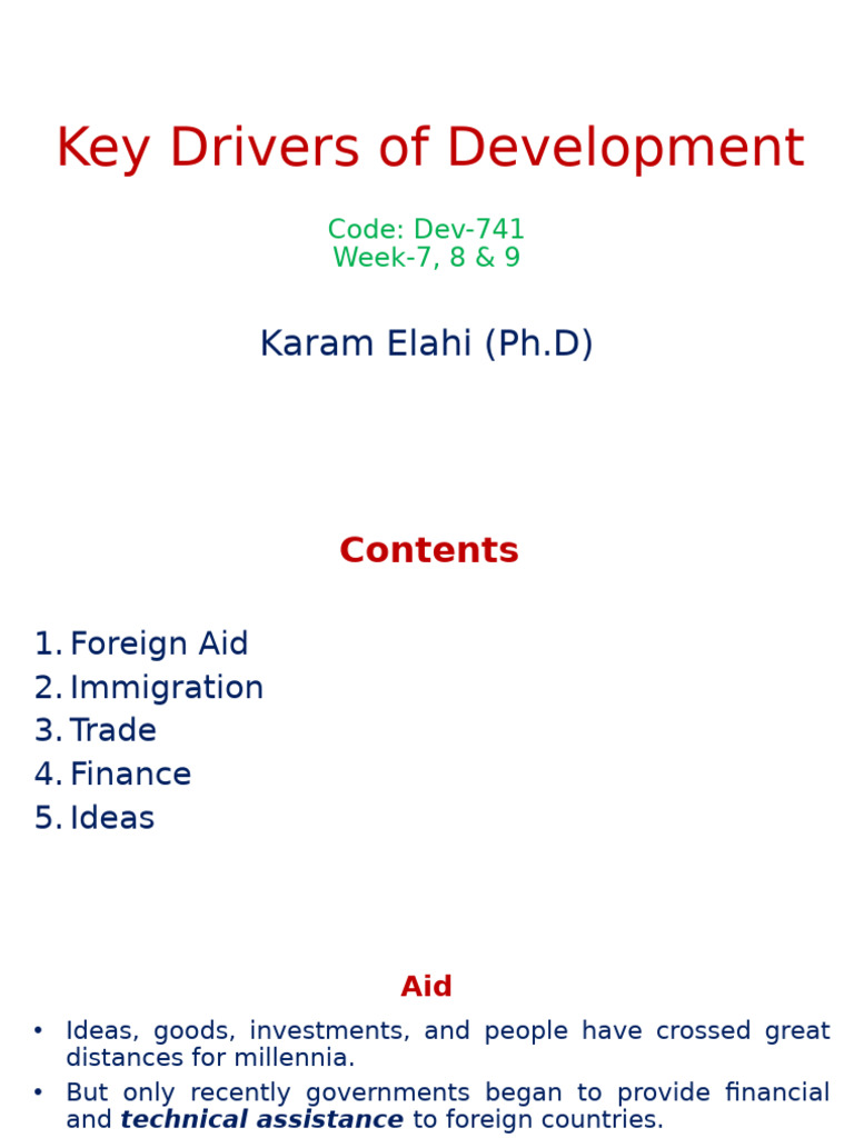 Key Drivers of Development | PDF | Immigration | Patent