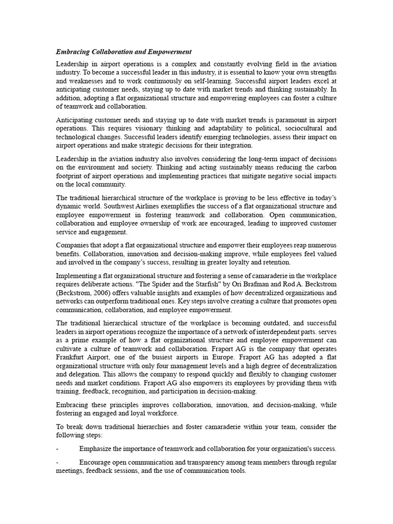 Embracing Collaboration and Empowerment | PDF | Empowerment ...