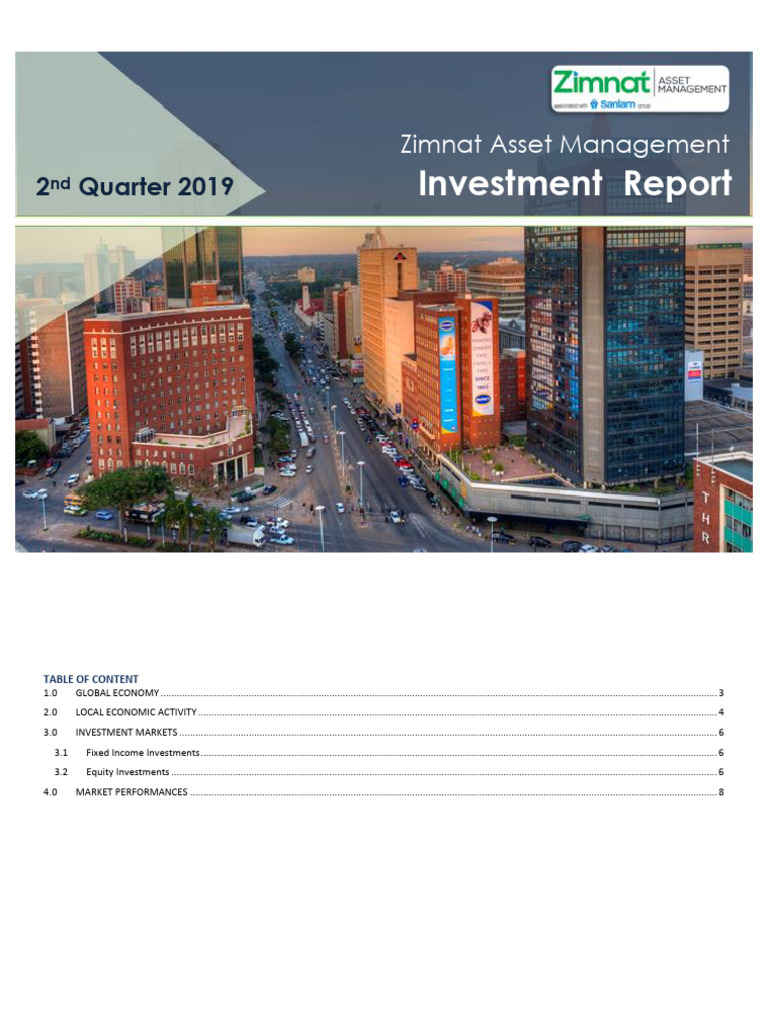 Zimnat Asset Management Q2 2019 Report | PDF | Inflation | Taxes