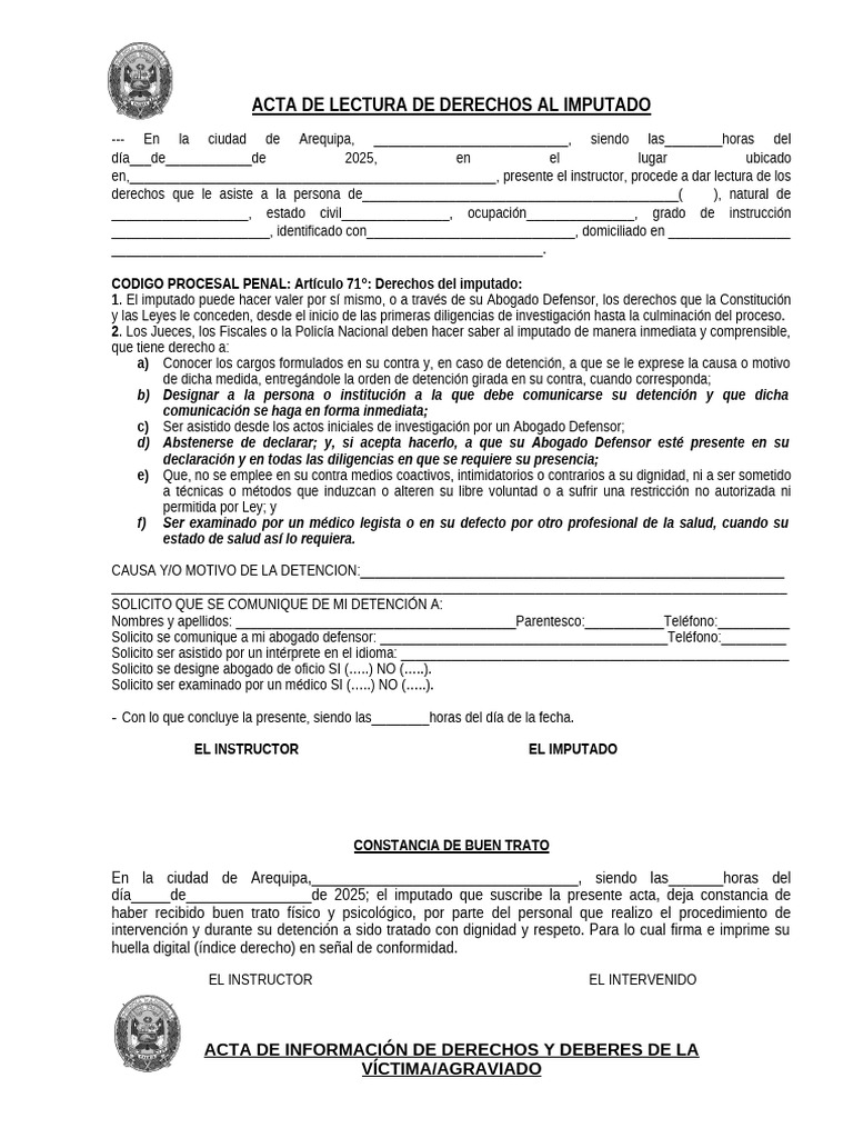 MODELO DE ACTAS PNP.CI | PDF | Abogado | Fiscal