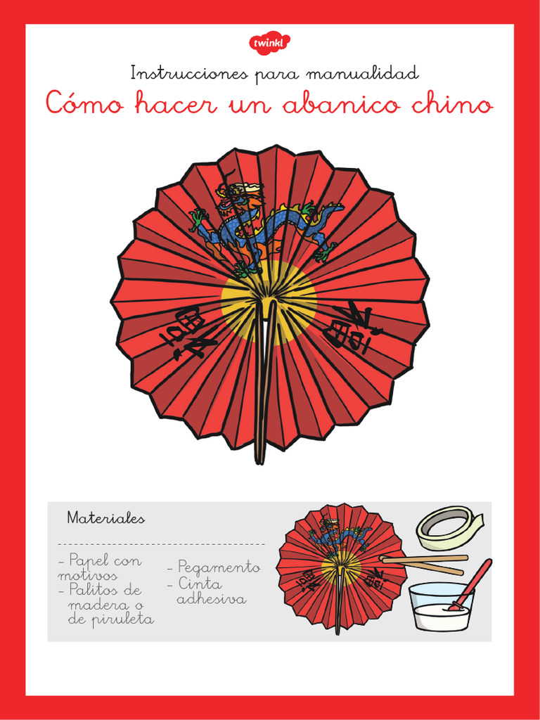 Es T T 4935 Abanico Chino Manualidad Espaniol | PDF